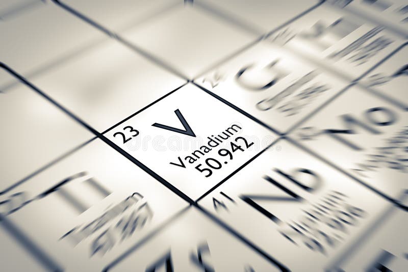 Focus on Vanadium Chemical Element Stock Image - Image of school ...