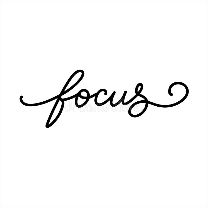 Focus Vector Calligraphy Typography Illustartion for Print Poster Label ...