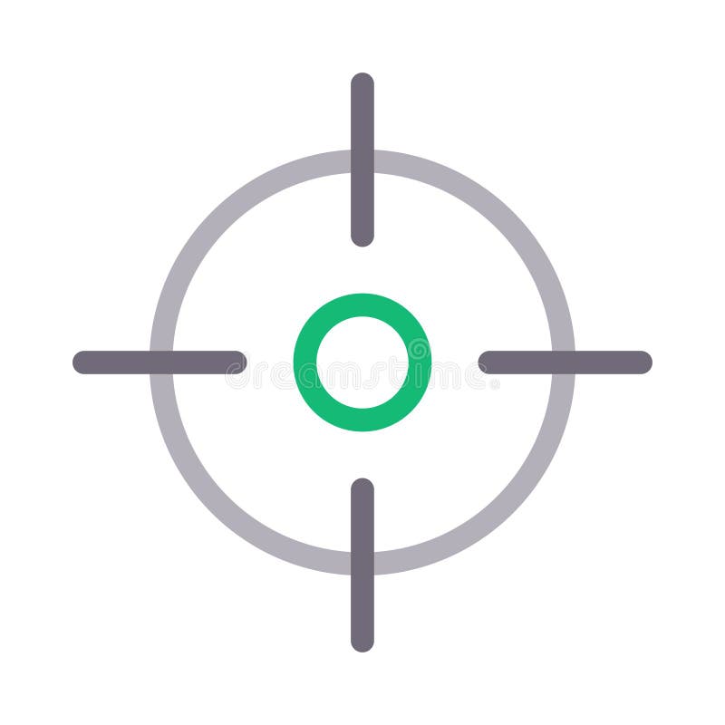 Focus Thin Color Line Vector Icon Stock Vector - Illustration of ...