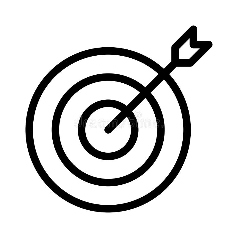 Focus Thin Line Vector Icon Stock Vector - Illustration of business ...