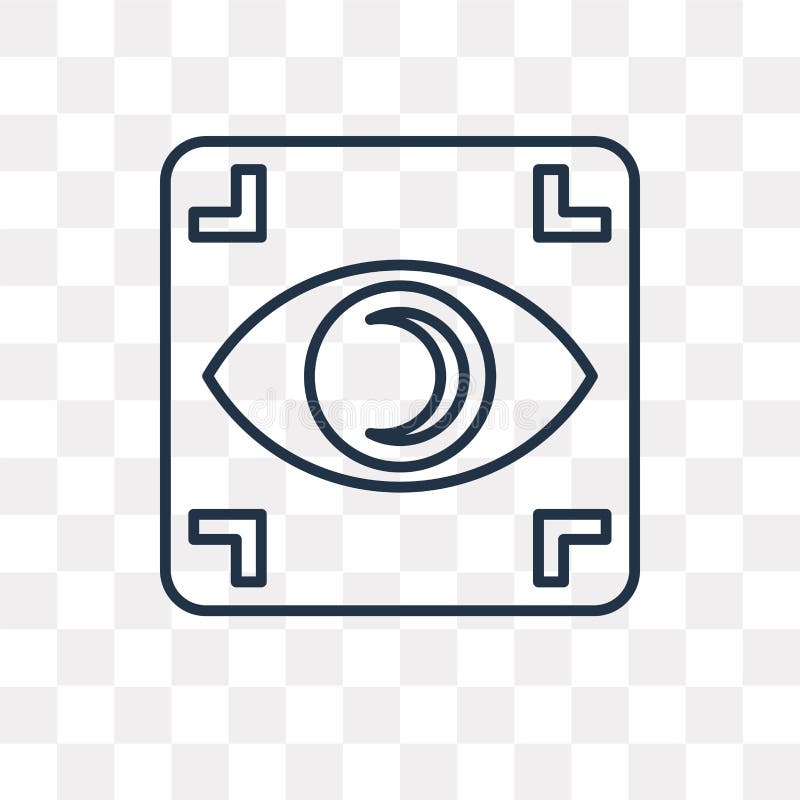 Focus Vector Icon Isolated on Transparent Background, Linear Focus ...
