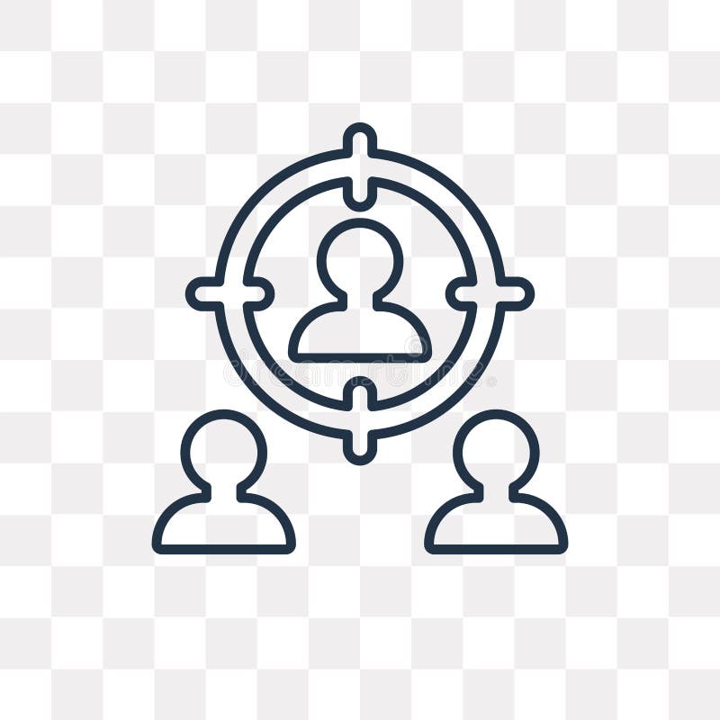 Focus Vector Icon Isolated on Transparent Background, Linear Focus ...