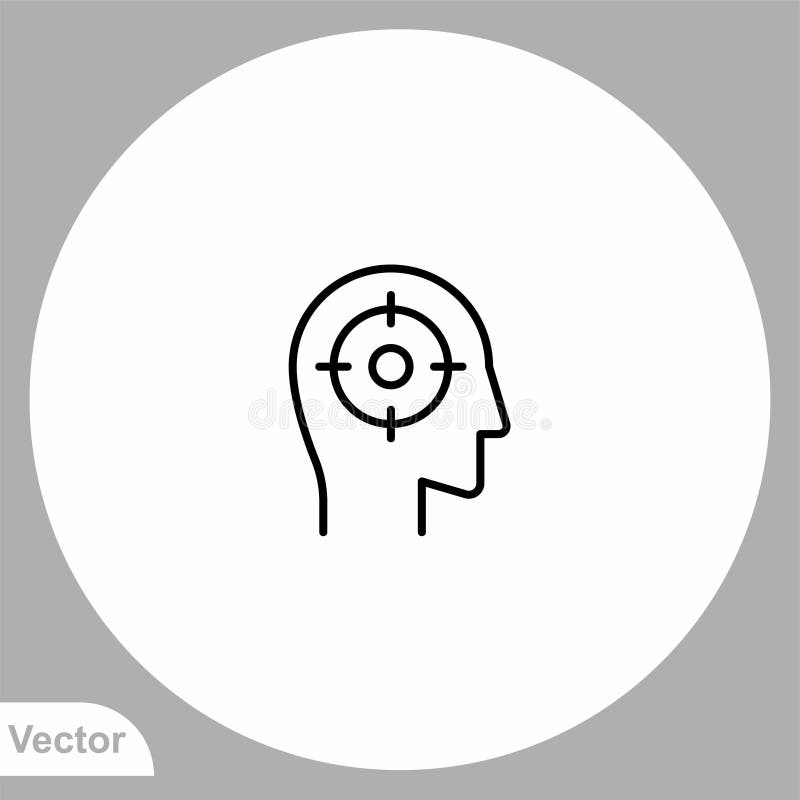 Eye Focus Vector Icon Sign Symbol Stock Vector - Illustration of ...