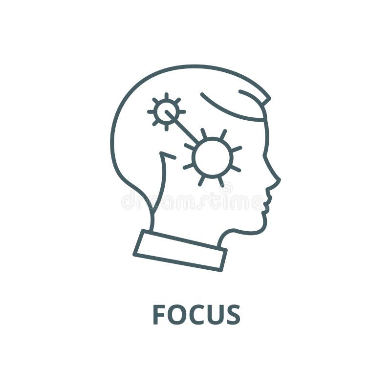 Focus Vector Line Icon, Linear Concept, Outline Sign, Symbol Stock ...