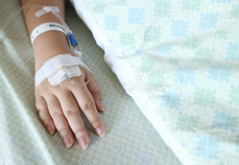 Woman Hand of a Patient in Hospital Stock Photo - Image of gloves ...