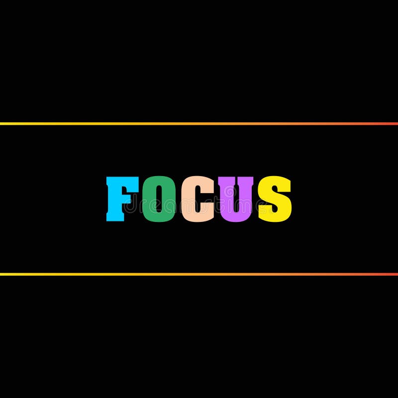 Focus word block on black stock photo. Image of motivation - 317282758
