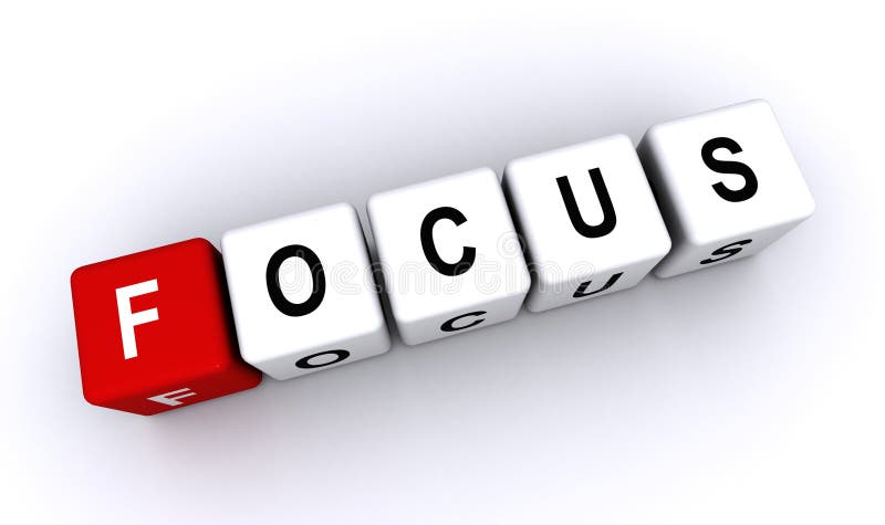 FOCUS Word Concept Banner. Concept with People, Letters, and Icons ...