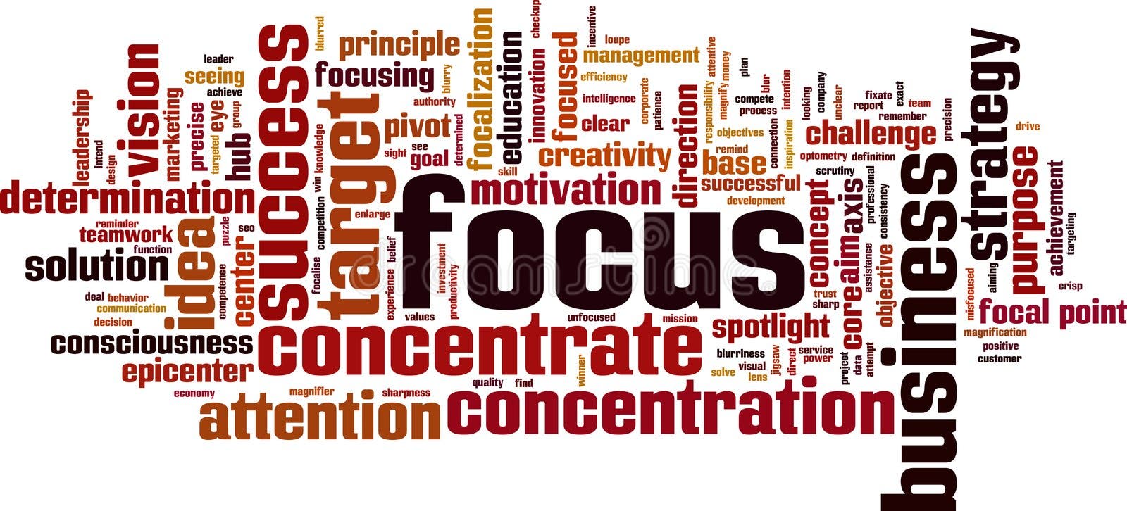 Focus Word Selection Illustration Design Stock Illustration ...