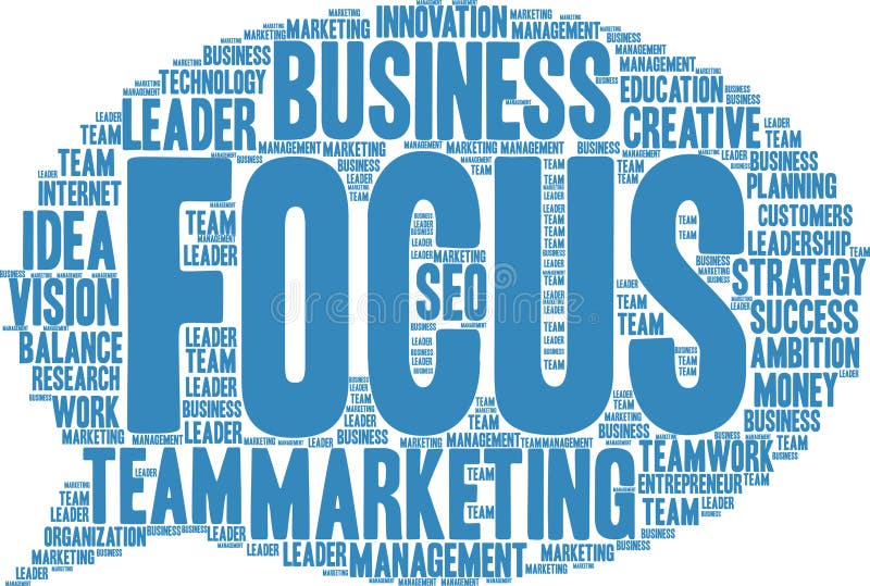 Focus Word Cloud stock vector. Illustration of cognitive - 103135282
