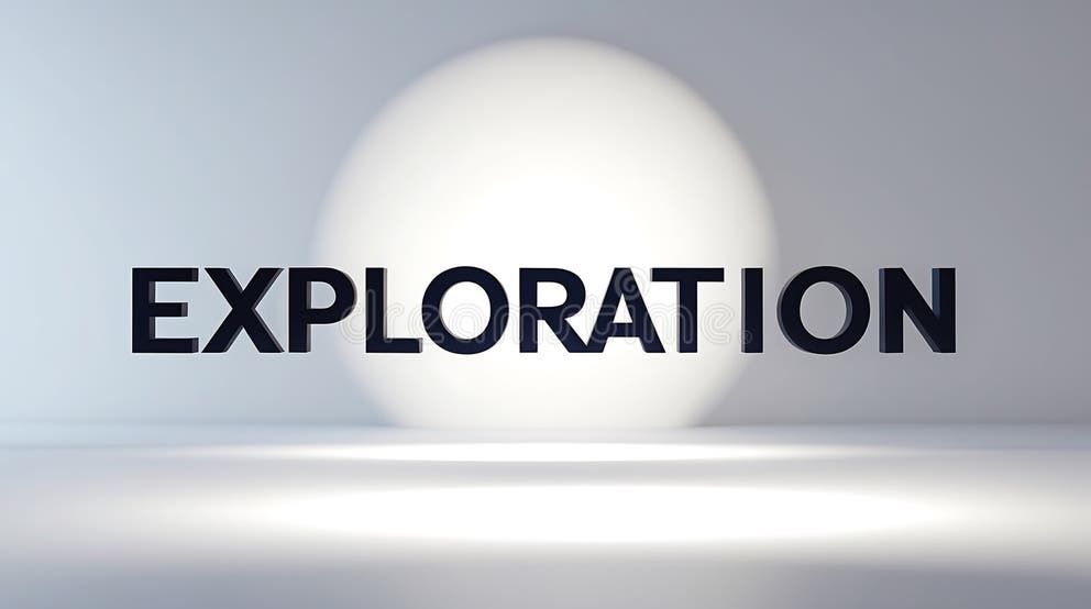 Exploration Theme with Bold Typography Against a Minimalistic ...