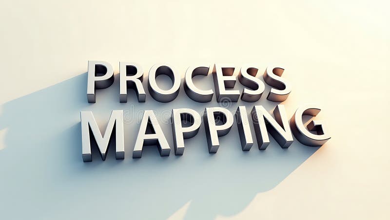Focus is on the Words Process Mapping Styled in Three-dimensional ...