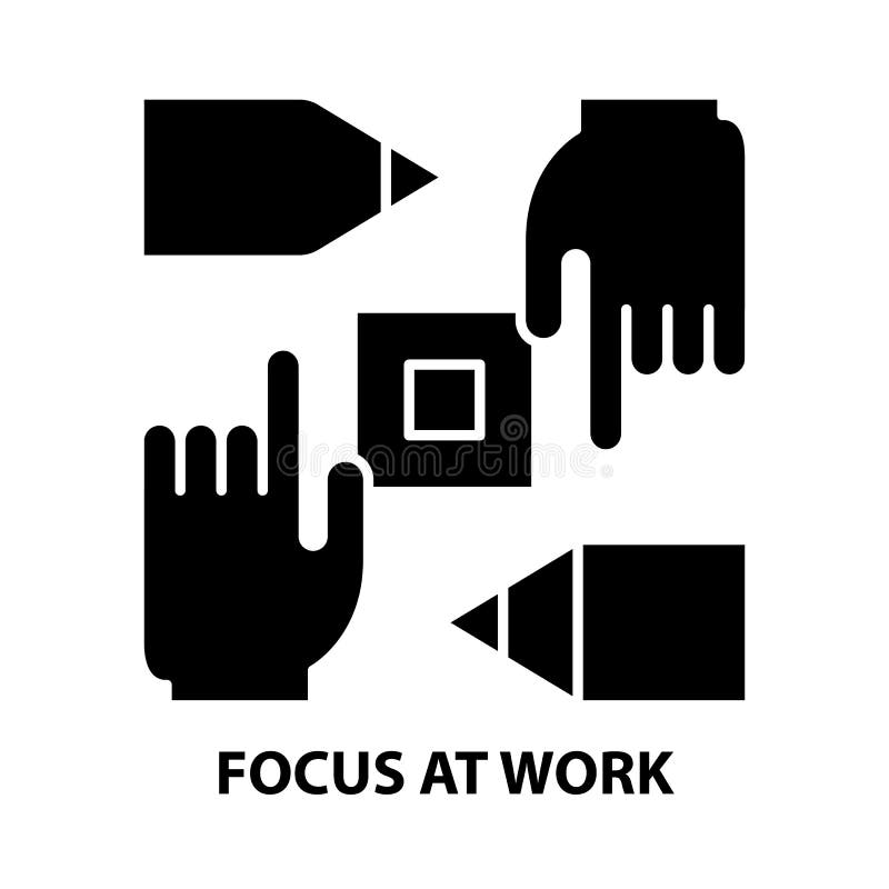Focus on Work Productivity stock illustration. Illustration of humor ...