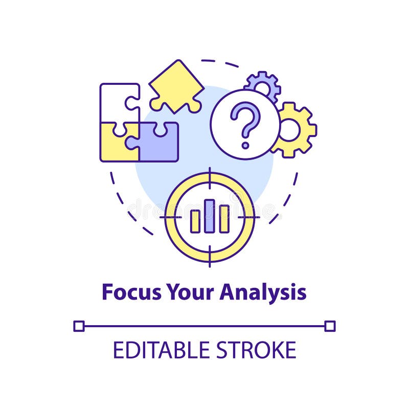 Focus Your Analysis Concept Icon Stock Illustration - Illustration of ...