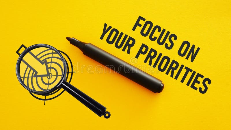 Focus on Your Priorities is Shown Using the Text Stock Image - Image of ...