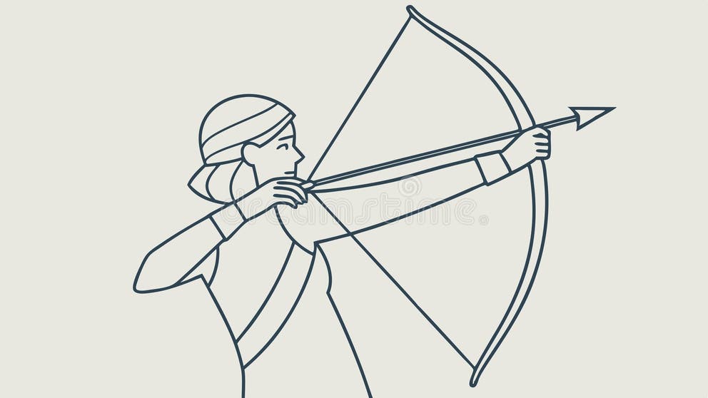 Focused Archer, Target Practice, Vector Design Generative AI Stock ...