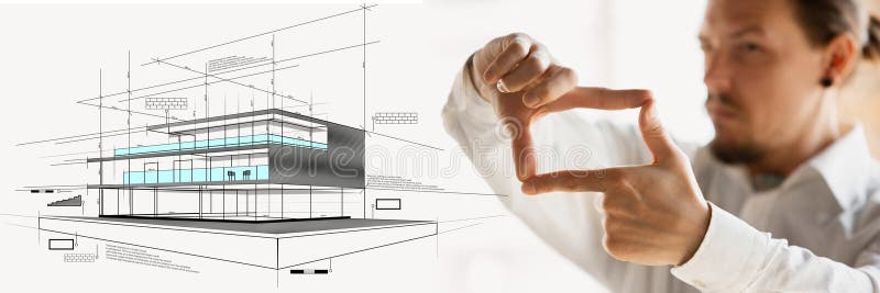 Focused Architect Framing Project, Emphasizing Precision and Vision in ...