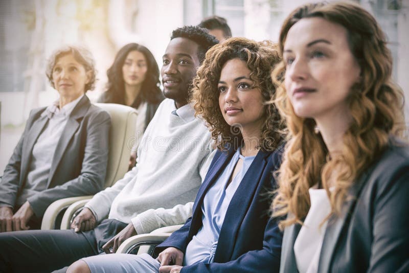 Focused Business People during Meeting Stock Image - Image of colleague ...