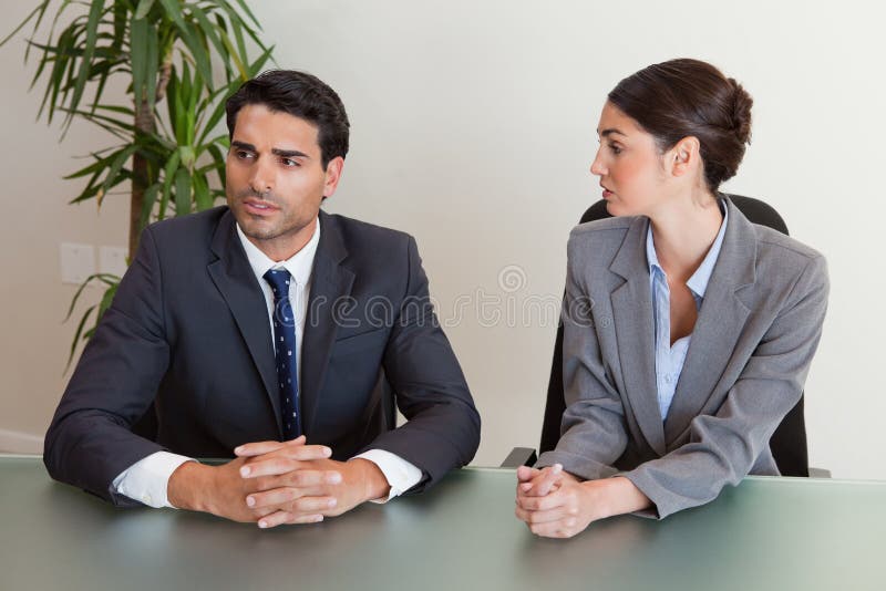 Focused Business People Negotiating Stock Image - Image of coworkers ...