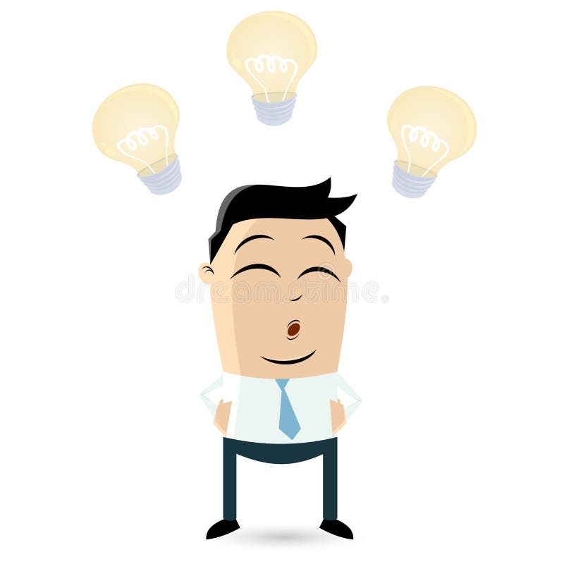 Group, One Stick Man Having Bright Idea Stock Vector - Illustration of ...