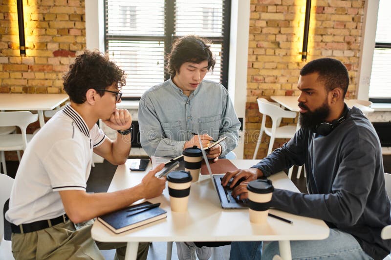 Focused Collaboration among Professionals at a Stock Image - Image of ...