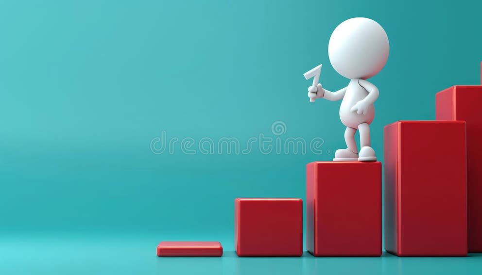 228 Focused 3D Cartoon Figure Diligently Executing a Multistep ...
