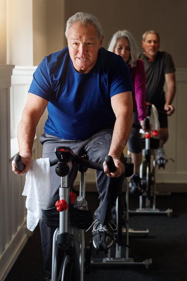 Focused and Determined is the Way To Spin. a Group of Seniors Having a ...