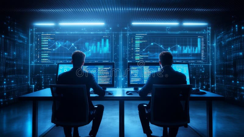 Focused Discussion, Two Professionals Collaborating at a Desk in Modern ...