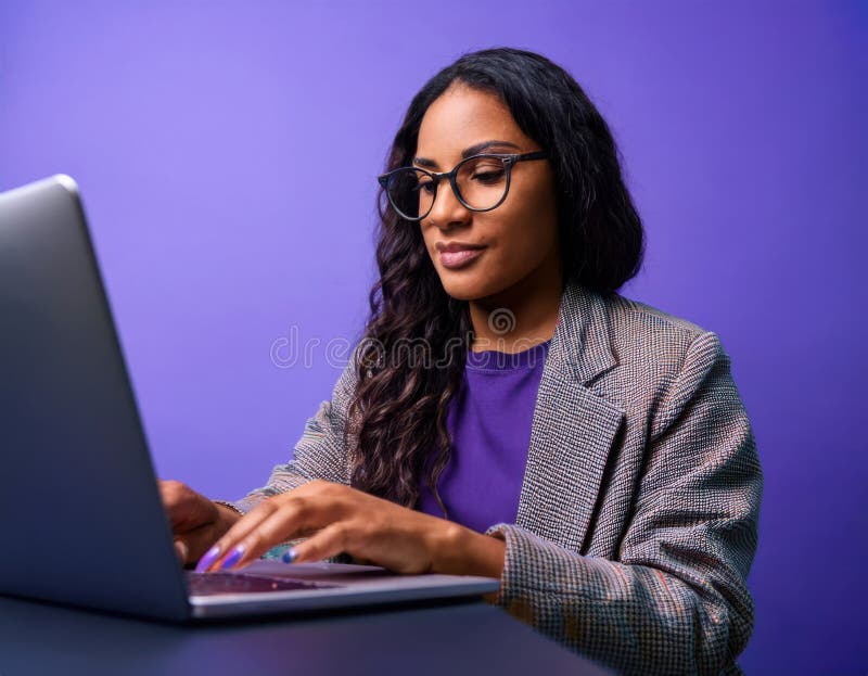 A Focused Female Software Engineer in a Casual Jacket, Debugging Code ...