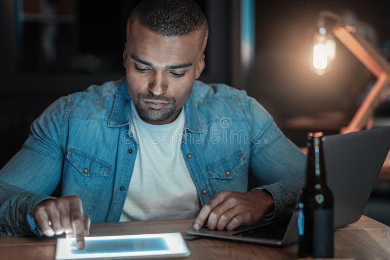 Focused it Guy Developing Software Stock Image - Image of advanced ...