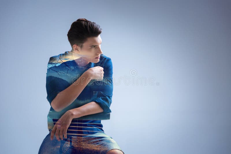 Focused Handsome Gentleman Thinking about Serious Problem Stock Image ...