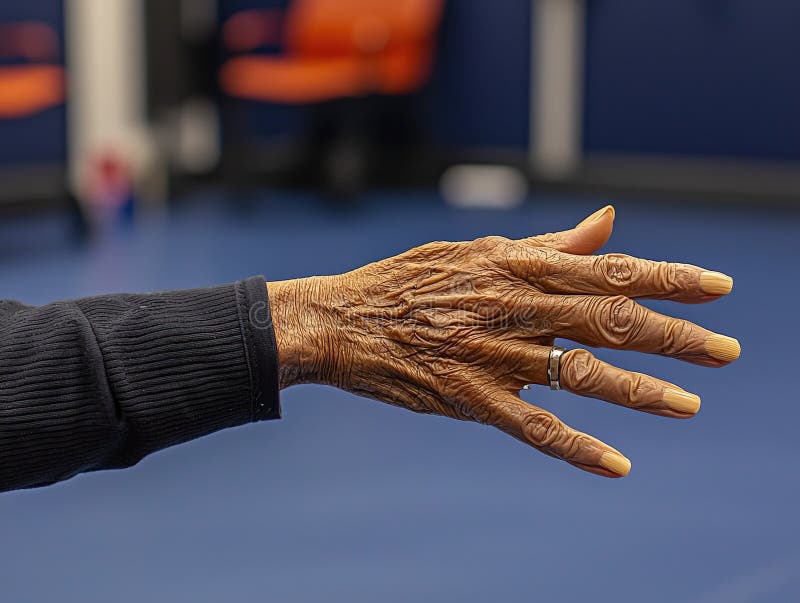 A Focused Image Depicting Hand Therapy Exercises To Improve Mobility ...