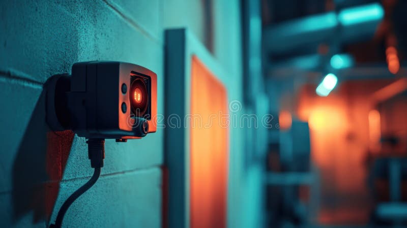 A Focused Image of an Infrared Thermal Camera Attached To a Workshop ...