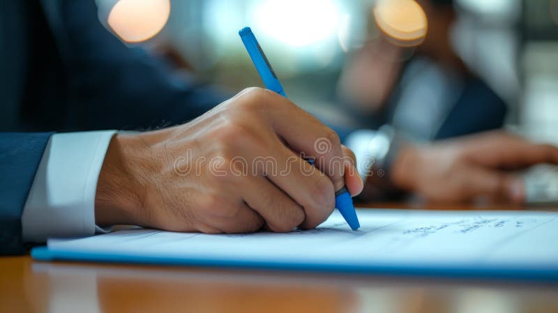 A Focused Individual Annotating a Graph in a Notebook on a Wooden Desk ...