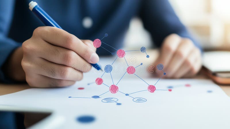 Creative Process in Scientific Research Featuring a Person Sketching ...