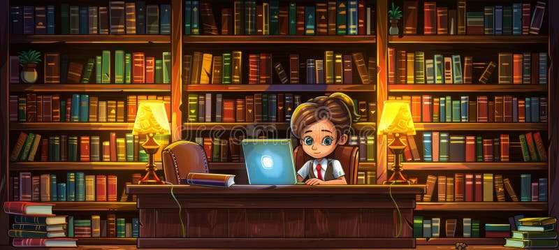 Focused Librarian Stock Illustrations – 13 Focused Librarian Stock ...