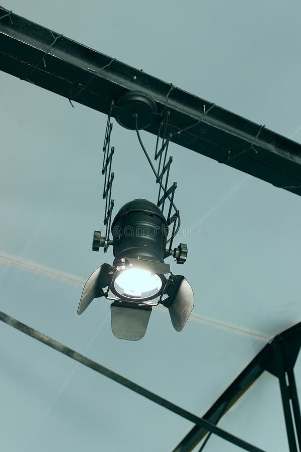 Focused Light Comes from the Spotlight on the Scissor Light Fixture ...