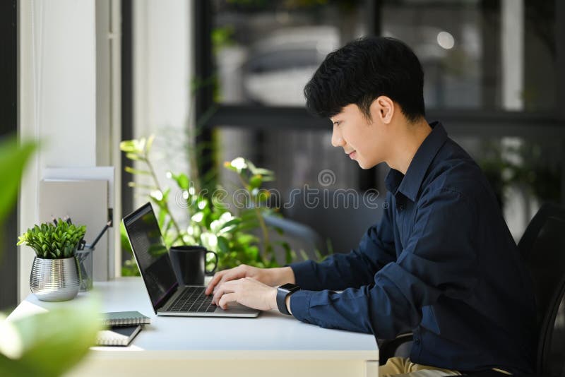 Focused Male Programmer or Coder Working for Development Website Design ... Focused Male Programmer or Coder Working for Development Website Design ...