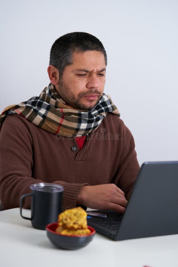 Focused Man Typing on Computer at Desk Stock Photo - Image of ...
