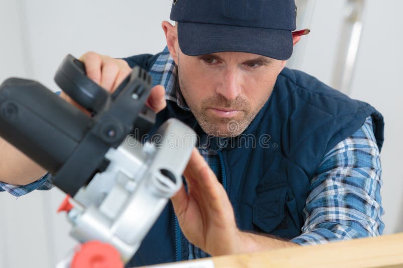 Focused man at work stock photo. Image of handyman, builder - 270025008