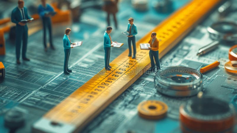 Collaborative Team Precise Measurement Stock Illustrations – 4 ...