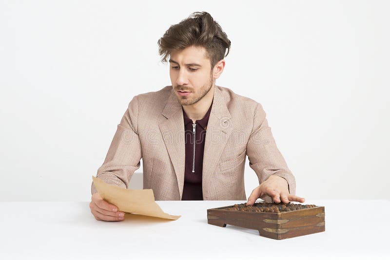 Focused on the Money Making Process Stock Image - Image of counting ...