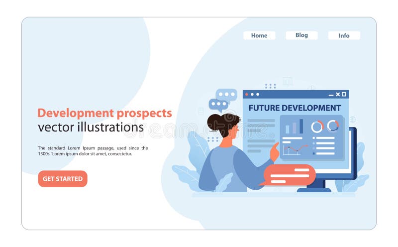 Focused Professional Analyzing Future Development Stock Vector ...