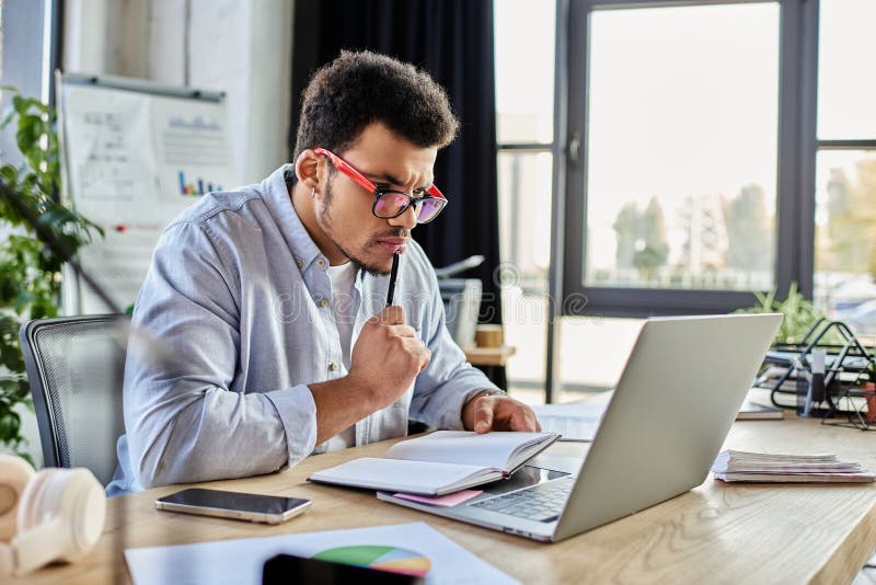 Focused Professional Engages Deeply in Work Stock Photo - Image of ... Focused Professional Engages Deeply in Work Stock Photo - Image of ...