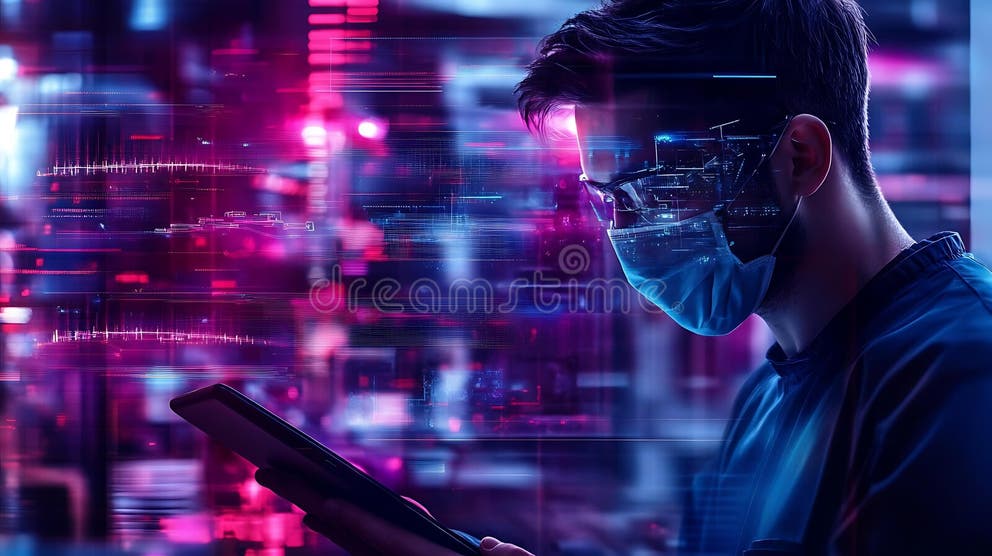 Focused Programmer in a Futuristic Setting Generated Using AI. Stock ... Focused Programmer in a Futuristic Setting Generated Using AI. Stock ...