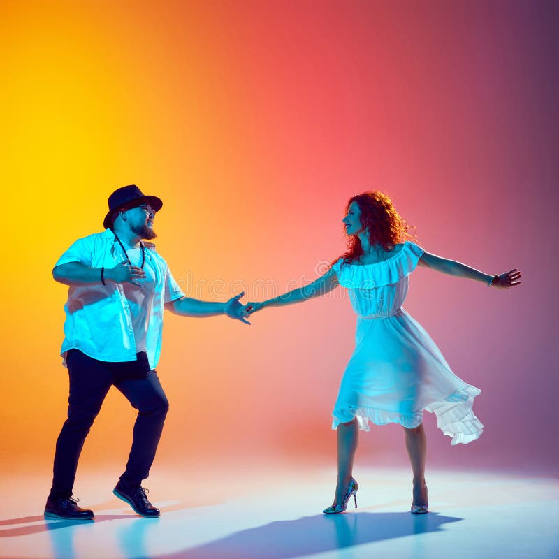 Focused on Salsa Routine, Energetic Dancers Duo Practices with ...