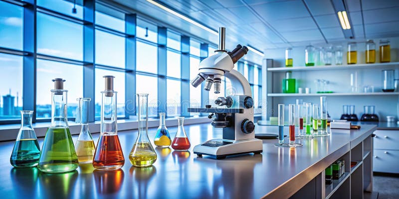 Focused Scientist Conducting Research in a Modern Laboratory Setting ...