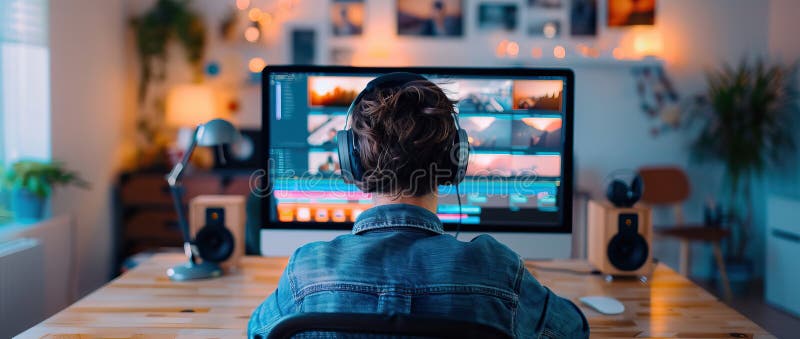 He is Focused on the Screen and he is Working on a Project by AI ...