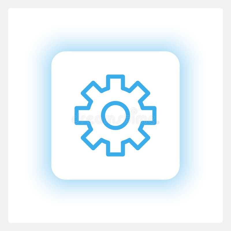 Focused Settings Button Ui Element Template Stock Vector Illustration