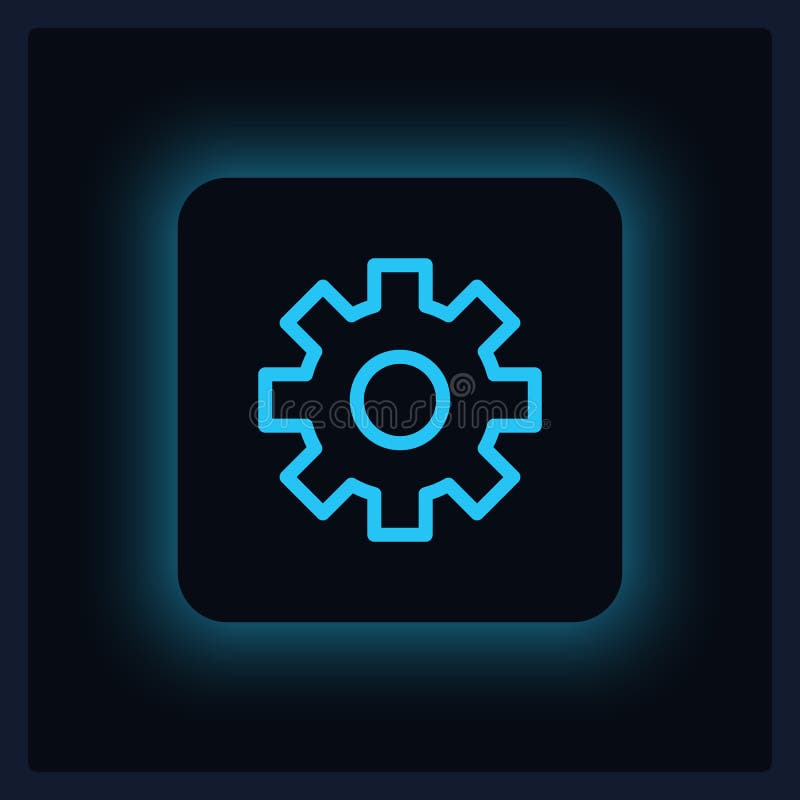 Focused Settings Button UI Element Template Stock Vector - Illustration ...