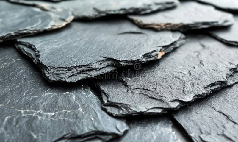 Focused Shot of a Slate Roof with a Minimal Perspective Stock Image ...